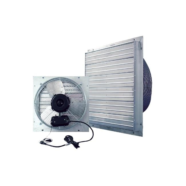 J&D Manufacturing VPES12 12 in. Indoor & Outdoor Aluminum Shutter Fan ...