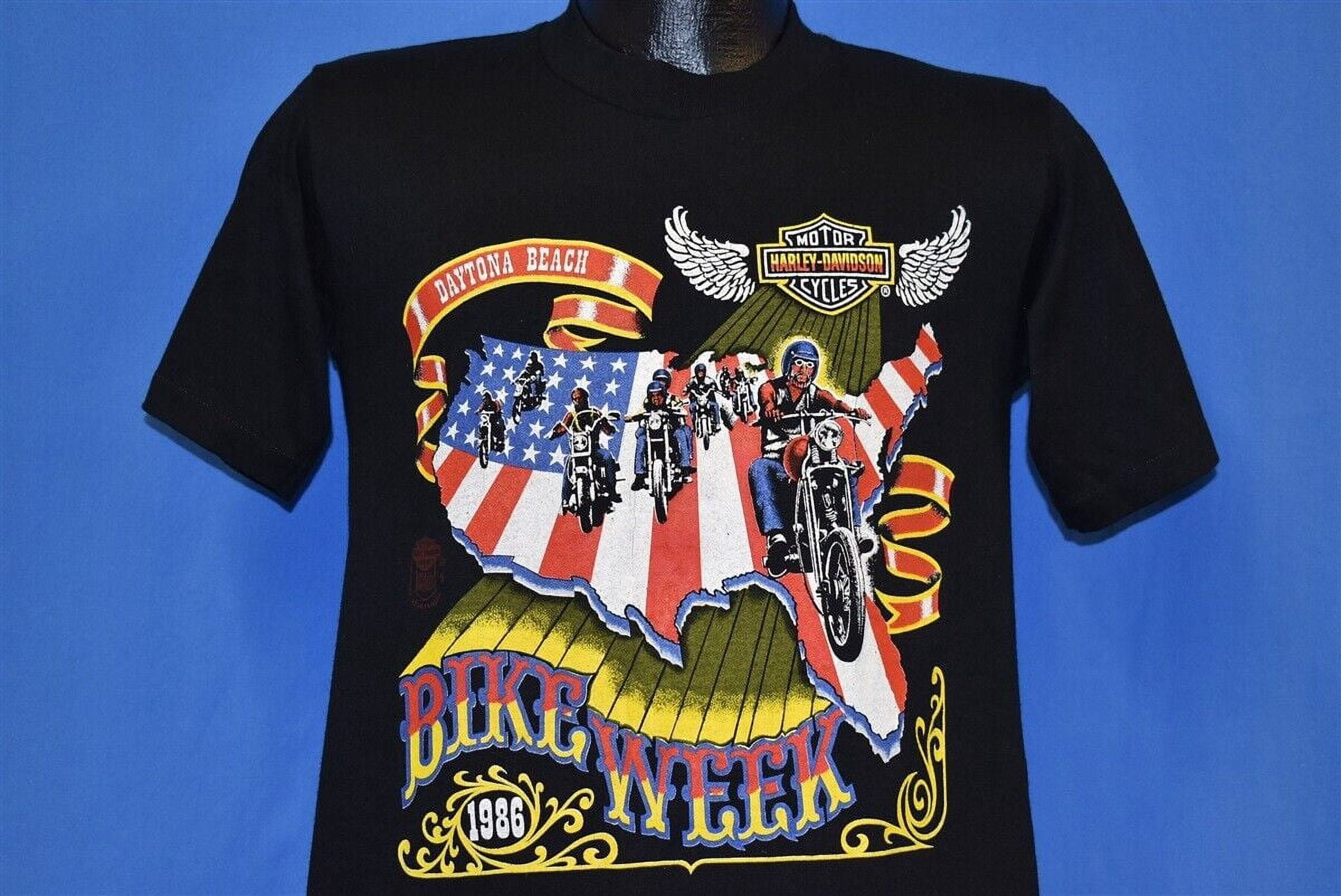 vtg 80s HARLEY DAVIDSON MOTORCYCLE BIKE WEEK DAYTONA BEACH 1986 USA t-shirt M - Walmart.com