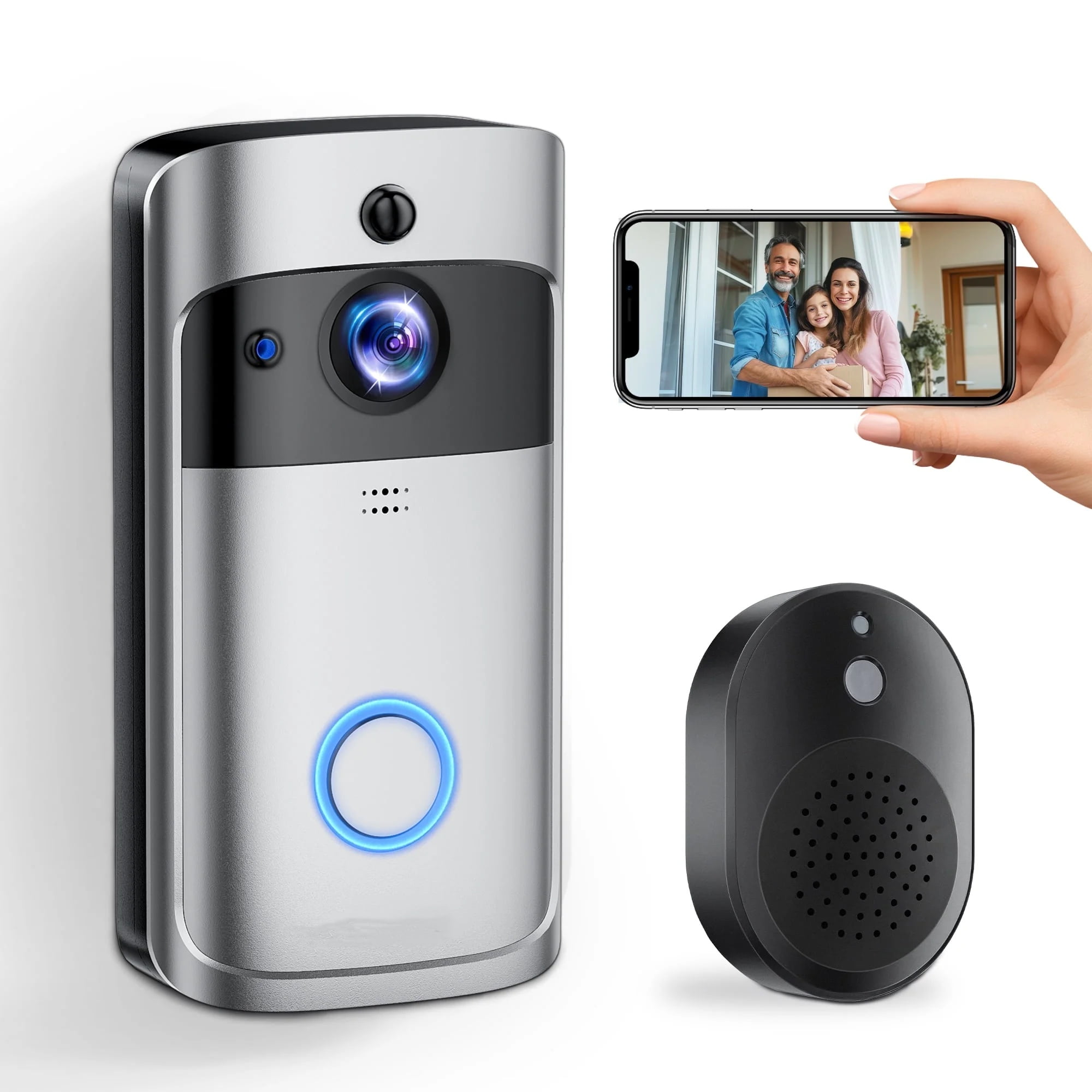 vvia shoping Doorbell Camera Wireless , 1080P Video Doorbell with Chime ...