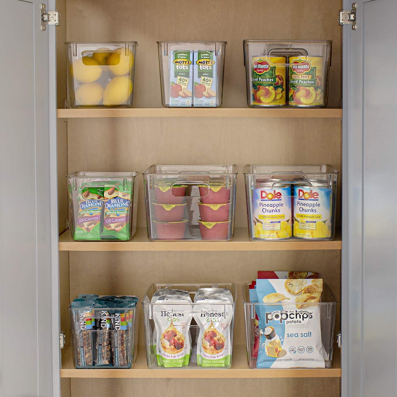 vyahstfk Large Clear Plastic Storage Bins for Shelves Clothes with ...