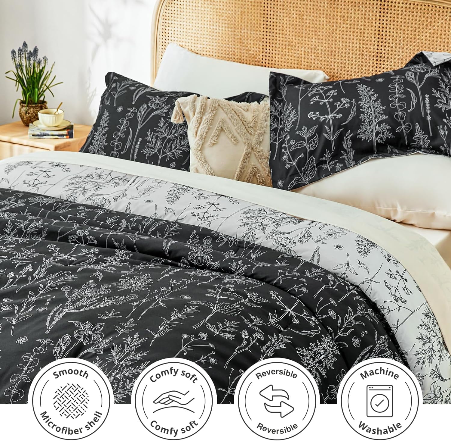 vyahstfk Love's cabin Dusty Rose Pink King Size Comforter Set - King ...