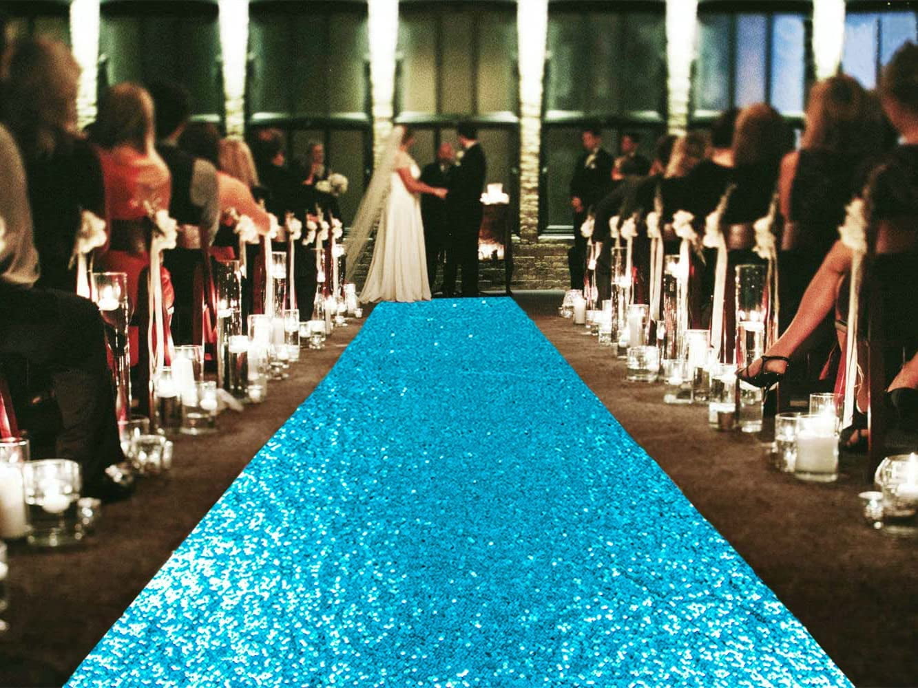 vyibiwop Red Sparkle Wedding Aisle Runner 4x20ft Glitter Carpet for ...