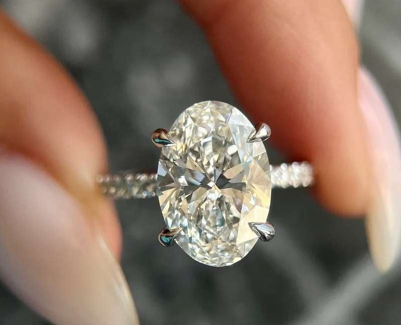 vylahjewellery 18K Rose Gold Moissanite Diamond Ring 1.50 Ct Hidden ...