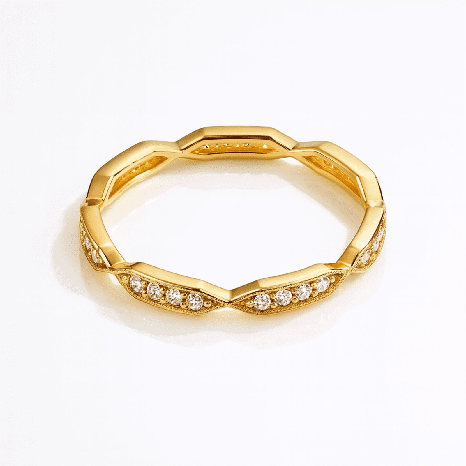 vylahjewellery Engagement Ring and Bands 14K Yellow Gold Round Cut ...