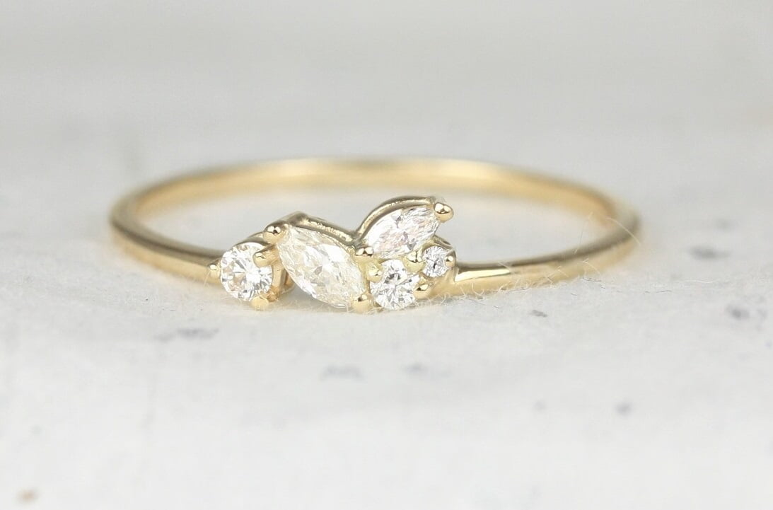 vylahjewellery Female Wedding Ring Delicate 14K Yellow Gold Guys ...
