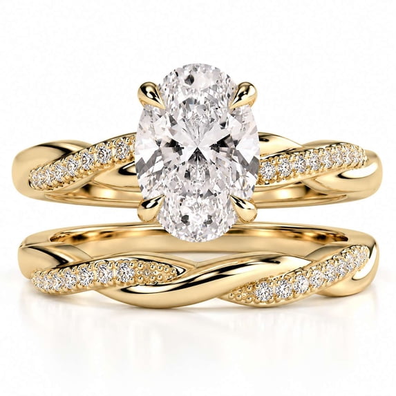 vylahjewellery Yellow Gold Vermeil Engagement Ring with Twisted ...