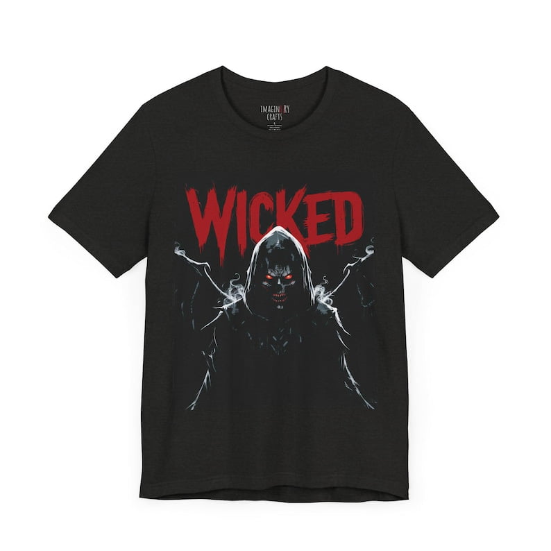 w.i.c.k.e.d Dark Horror Grim Reaper Style Front Print Evil Shadow ...