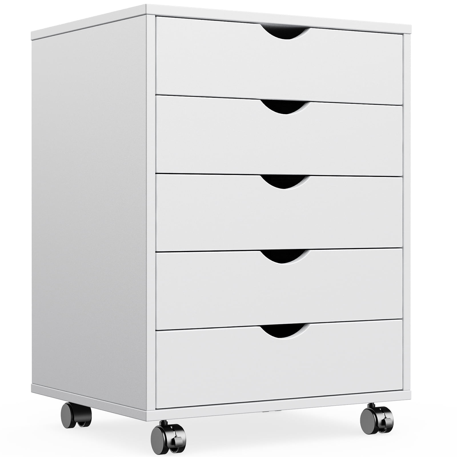 BIGLEAP 5/7 Drawer Chest, Wooden Tall Dresser with Wheels - Walmart.com