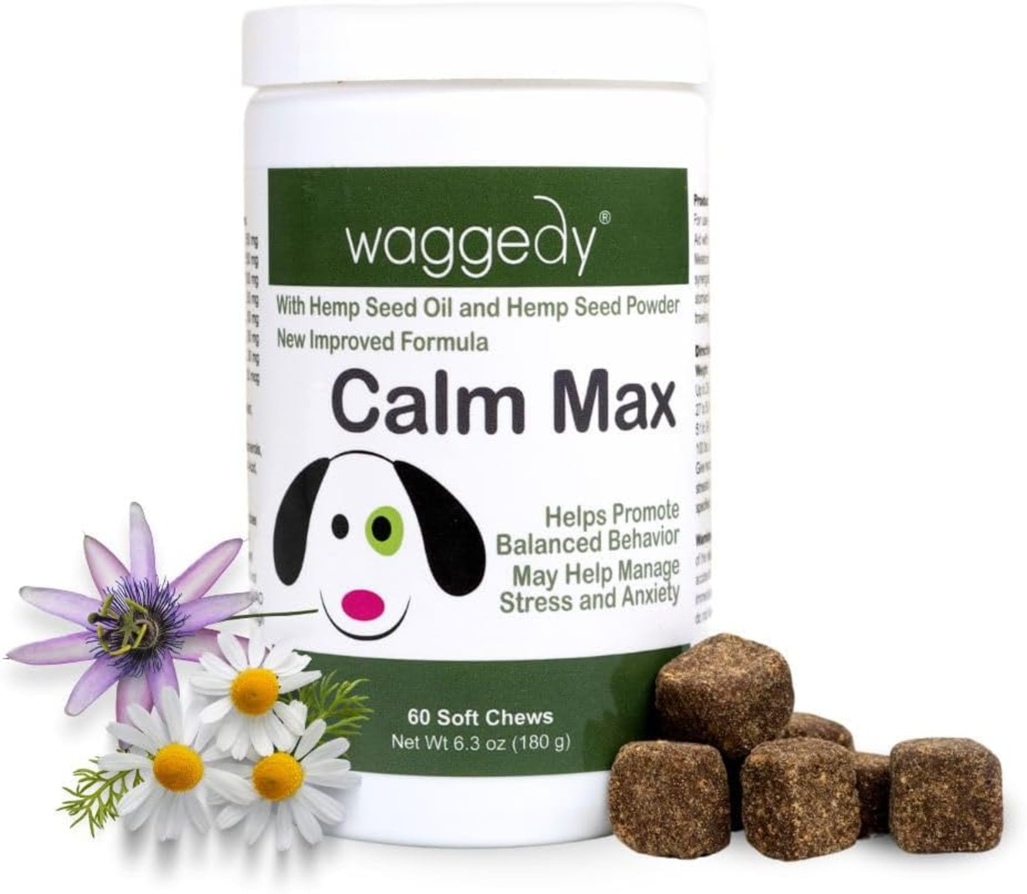 waggedy Calm Max with Melatonin for Balanced Behaviour & Anxiety Relief ...