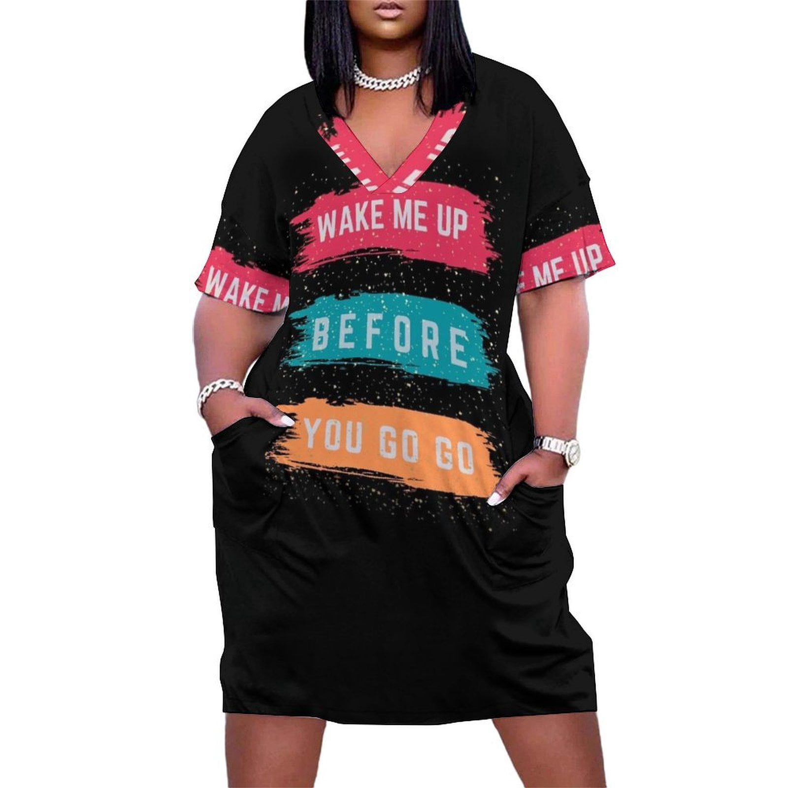 wake me up before you go go Loose Pocket Dress evening dresses luxury ...