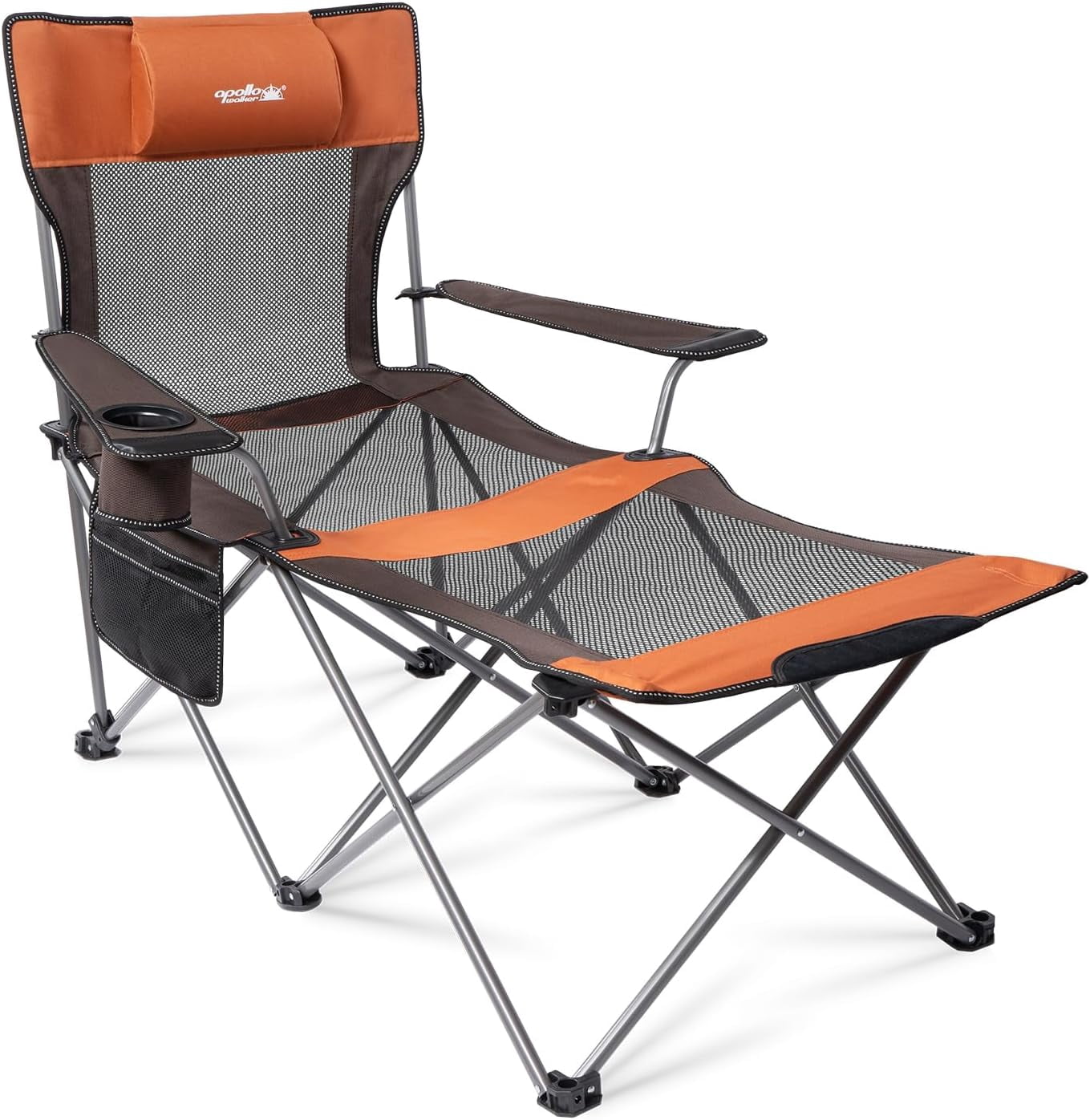 walker Camping Chairs for Adults - 6 Legged Beach Chair with Foot Rest ...