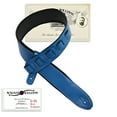 walker & williams g-21 deep turquoise blue guitar strap with padded ...