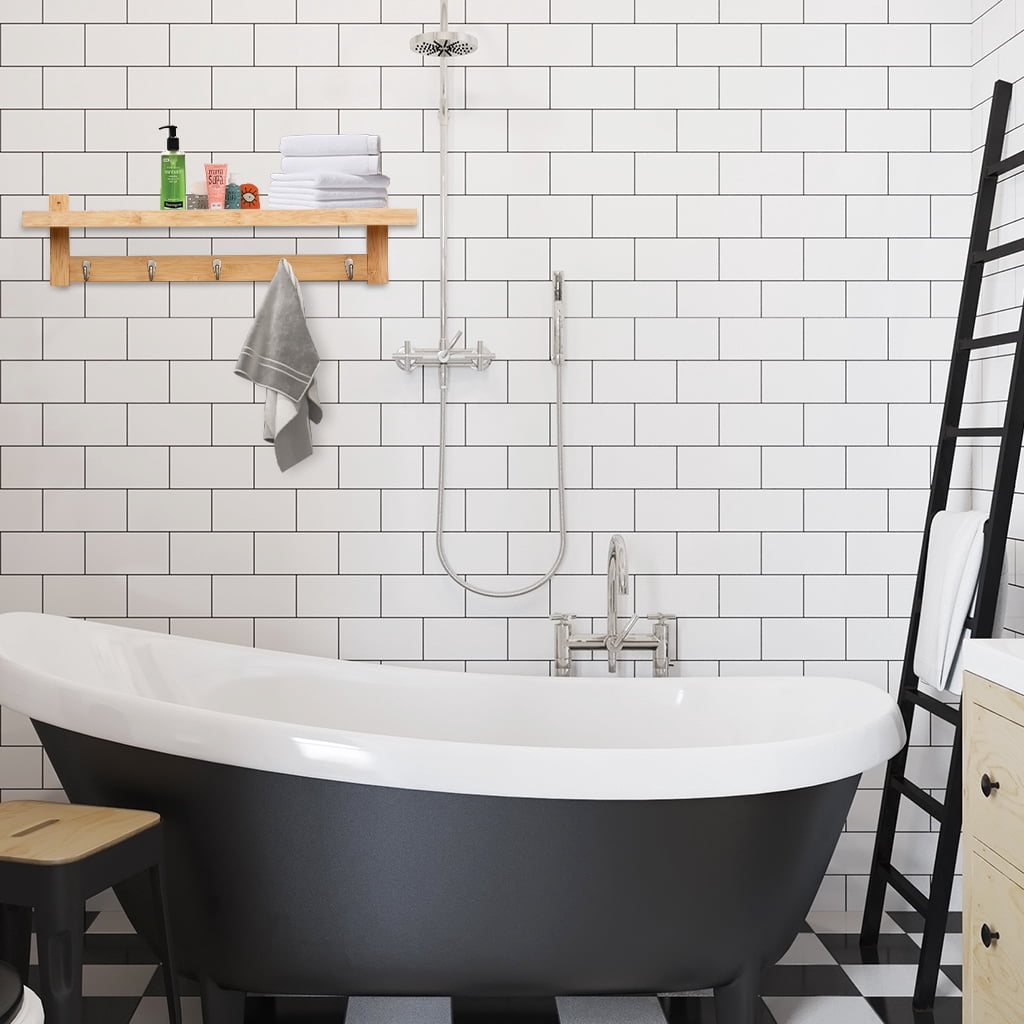 Over The wall Hook Hanger, 5 Metal Hooks and Upper Shelf for Extra ...