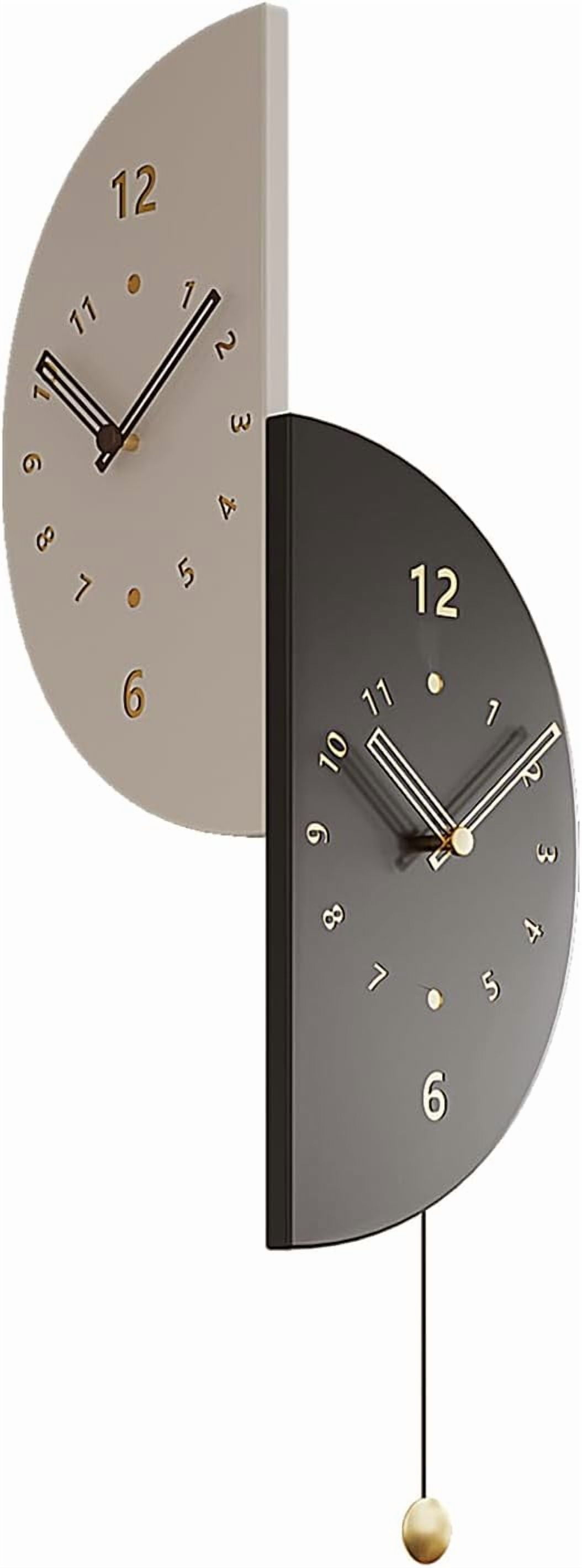 wall clock 17.7 inch double sided - modern battery operated with ...