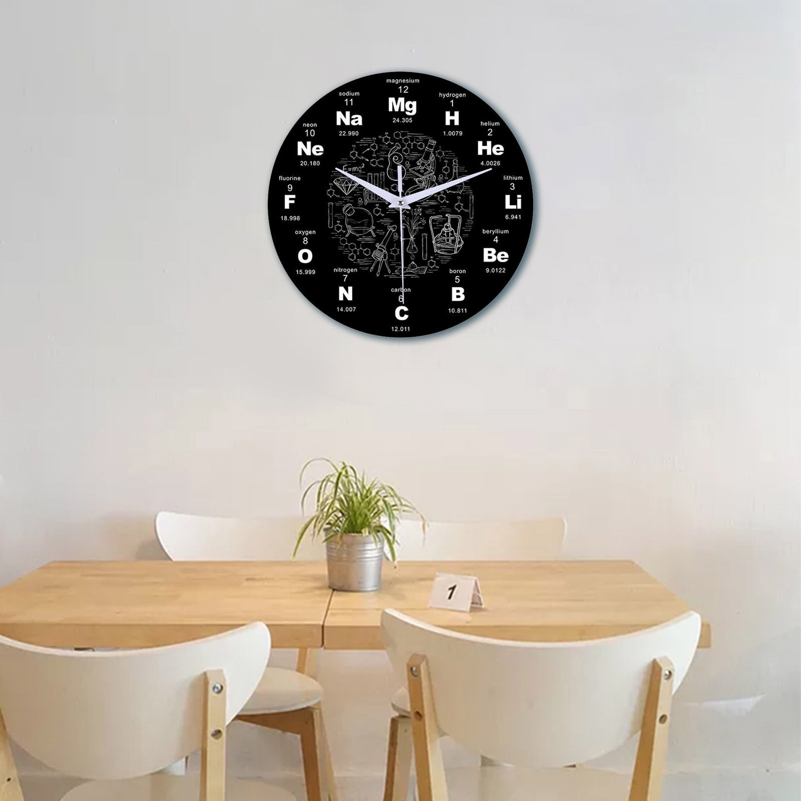 wall clock digital black and white classroom decor marvel clocks for ...