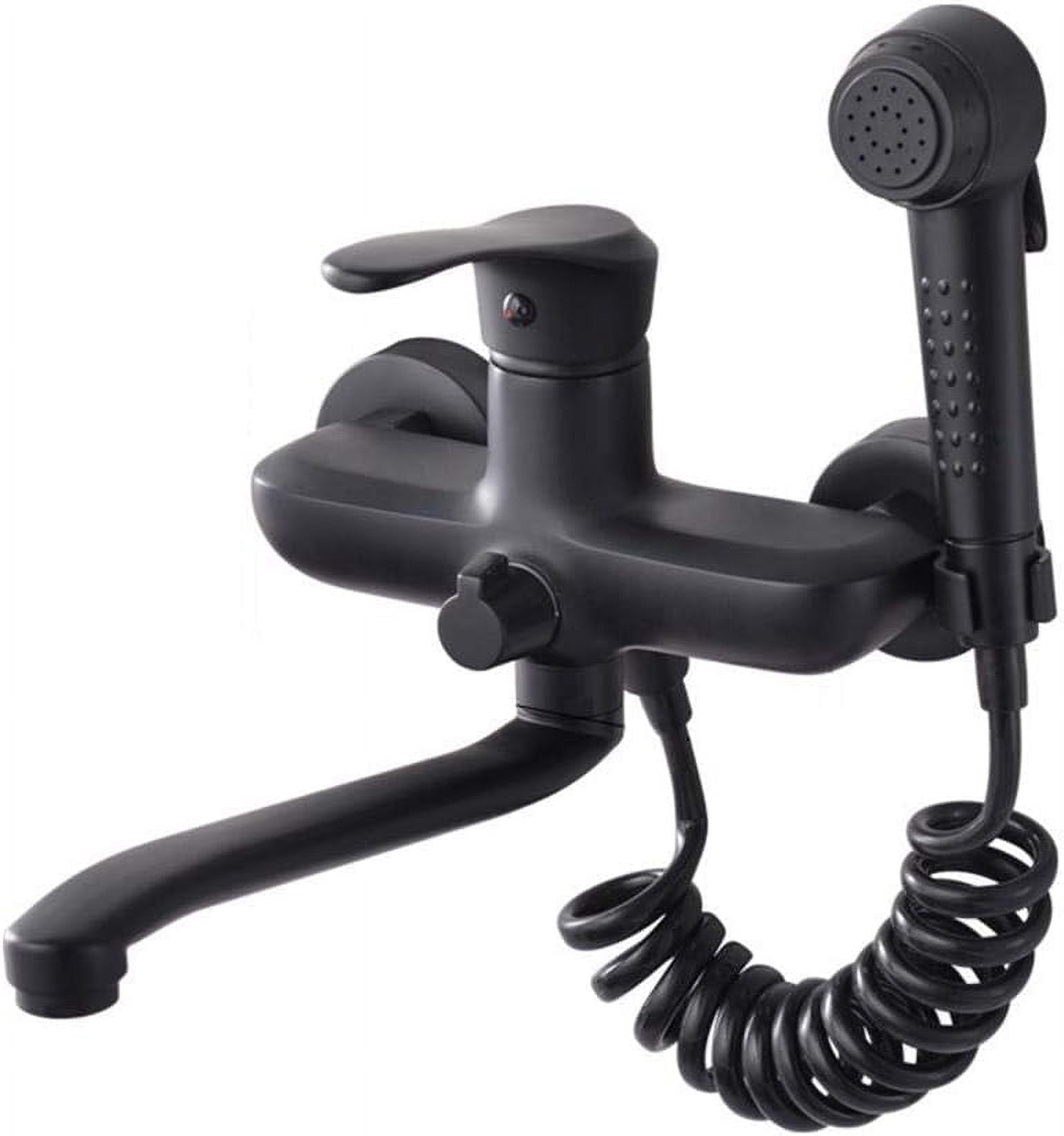 wall mount faucet spray gun faucets, black all copper,kitchen sink ...