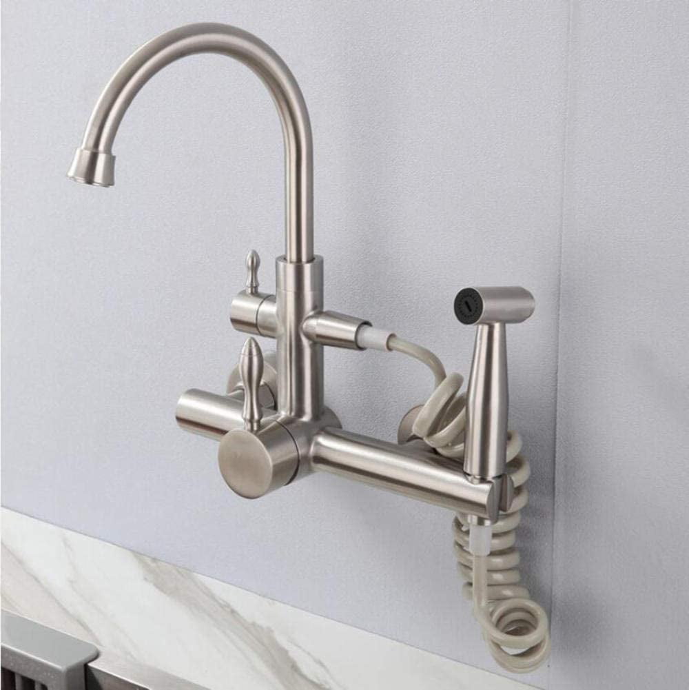 wall mount kitchen faucets, multi-function pull-out spray gun, 304 ...