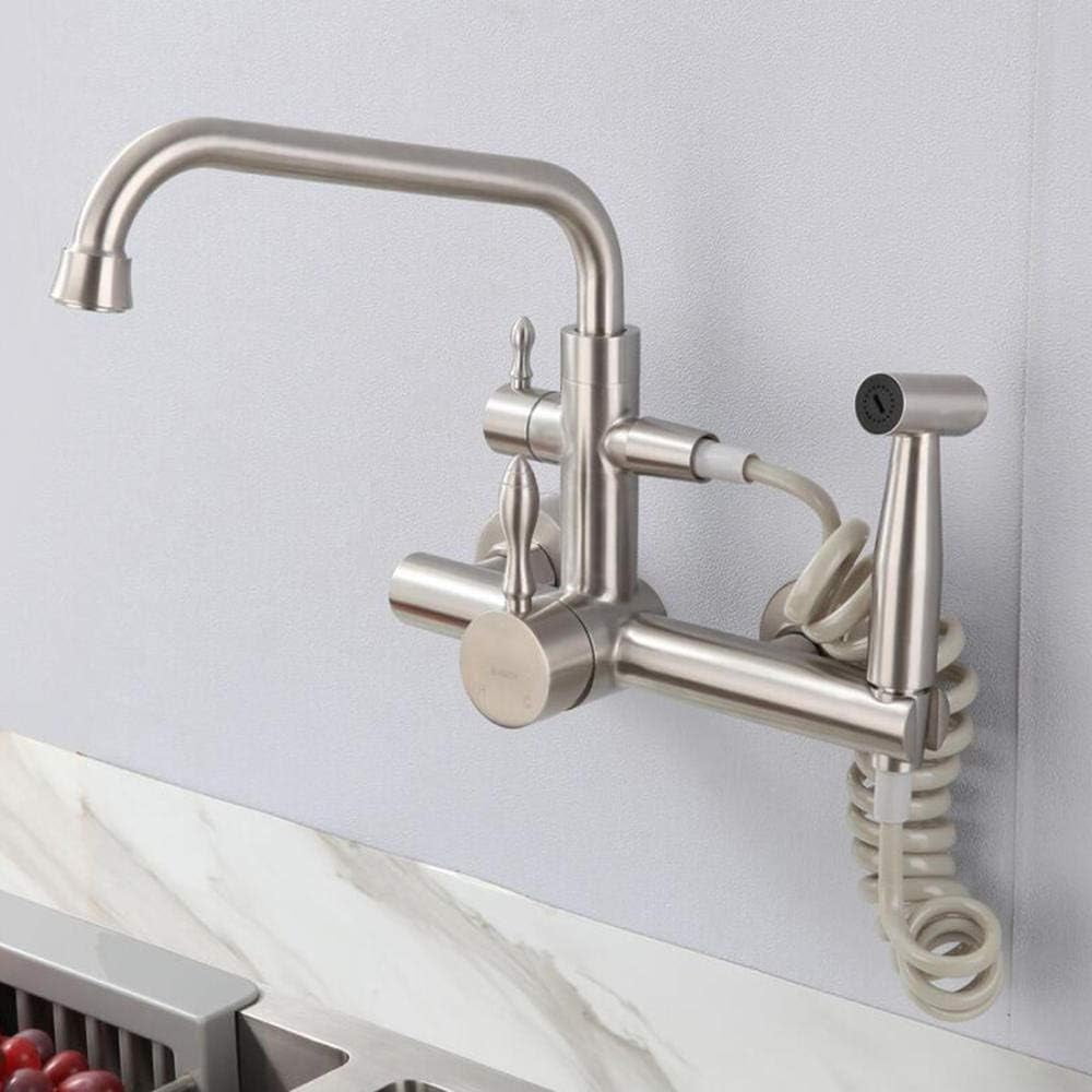 wall mount kitchen faucets, with pull-out spray gun, wall-mounted,hot ...