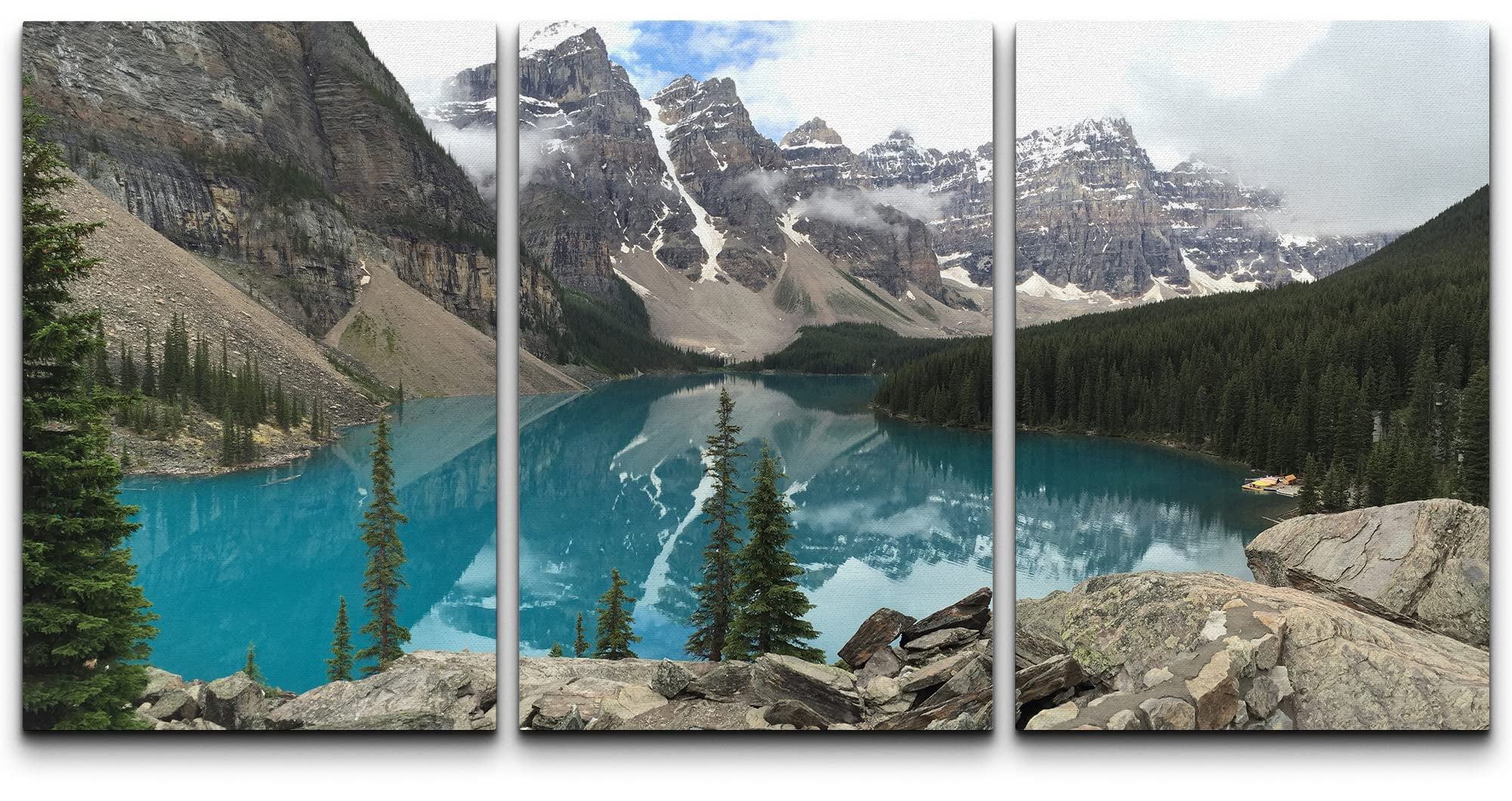 wall26 - 3 Panel Canvas Wall Art - Majestic Natural Landscape Triptych ...