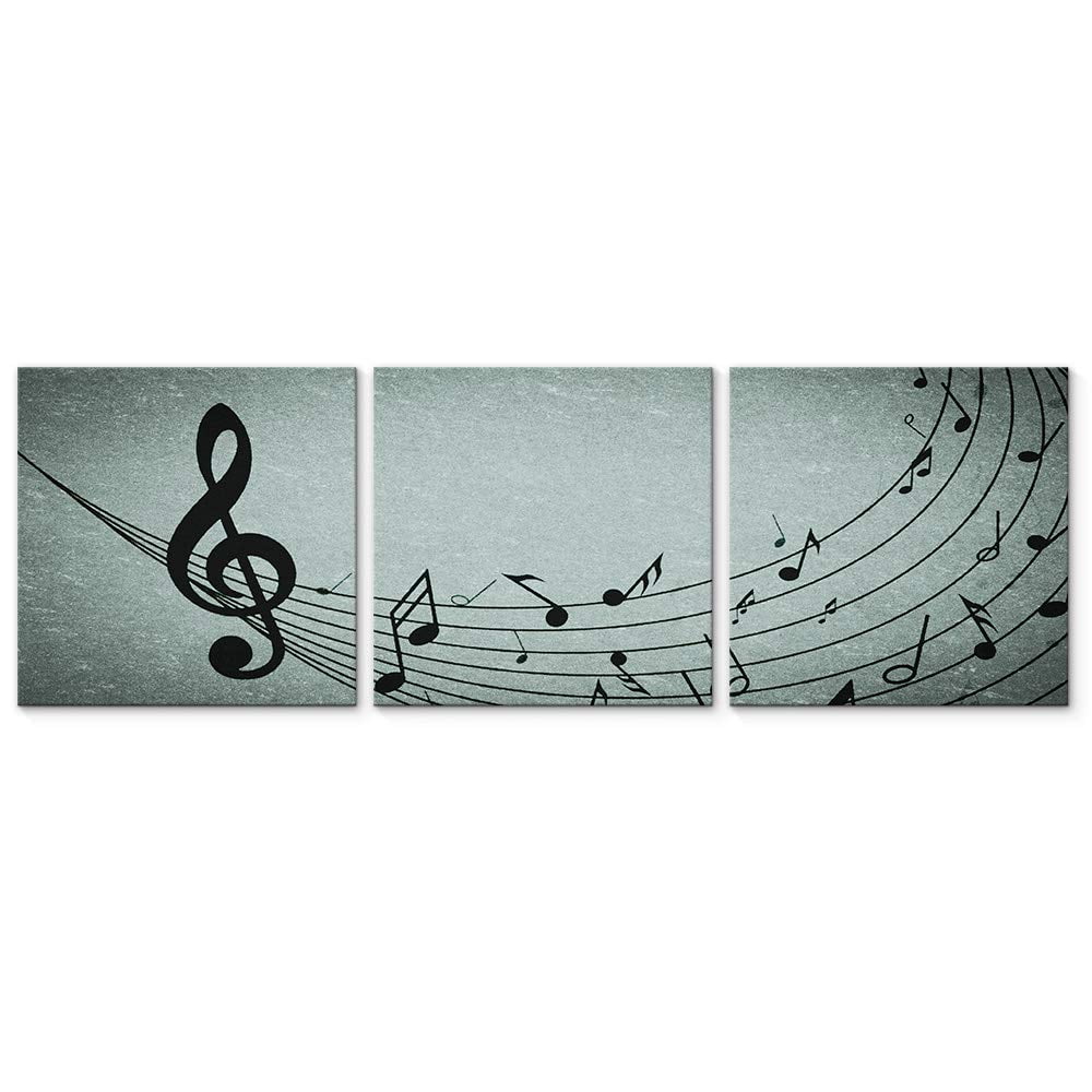 wall26 3 Panel Canvas Wall Art Music Note Pictures Home Wall ...