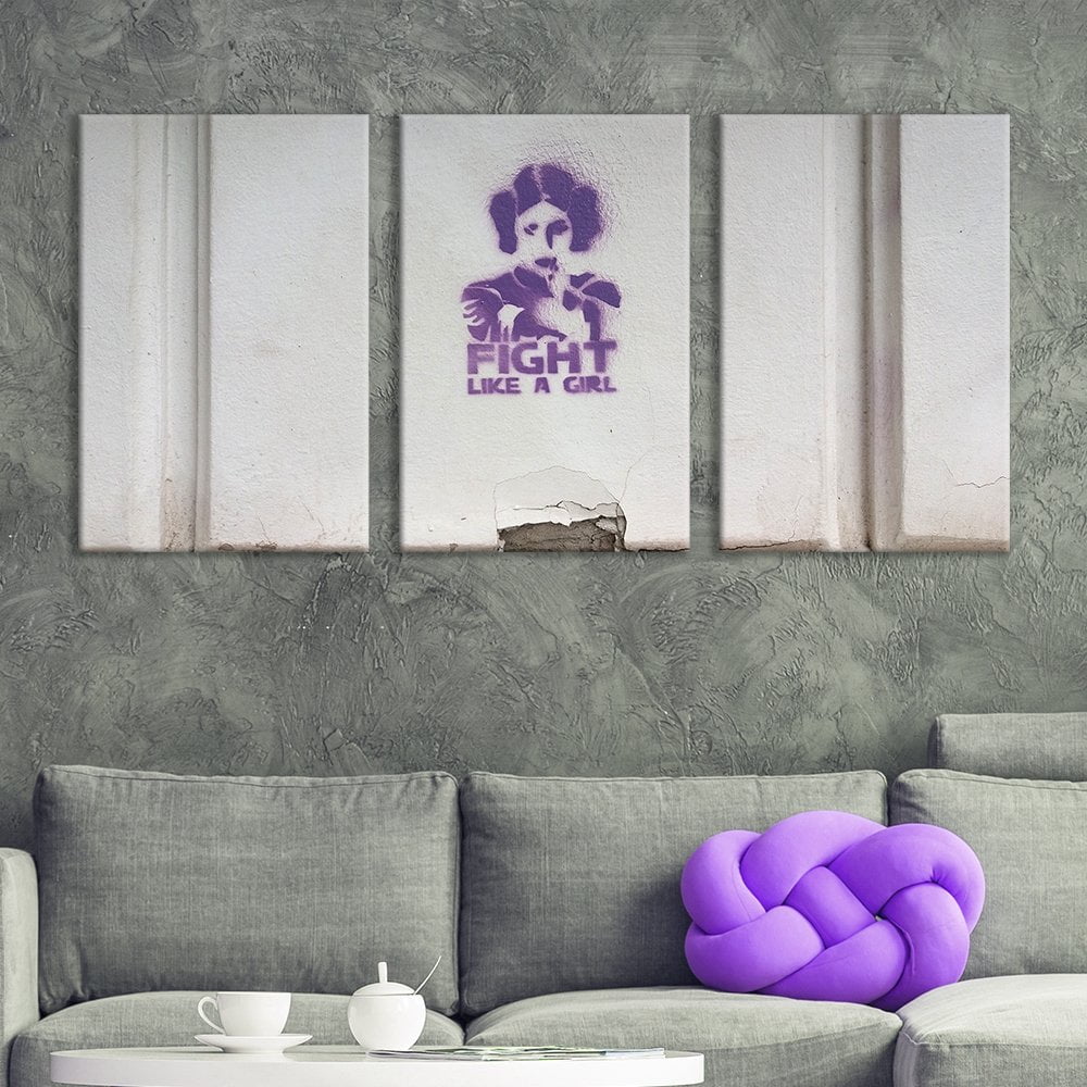 wall26 - 3 Panel Canvas Wall Art - Triptych Street Graffiti Series ...