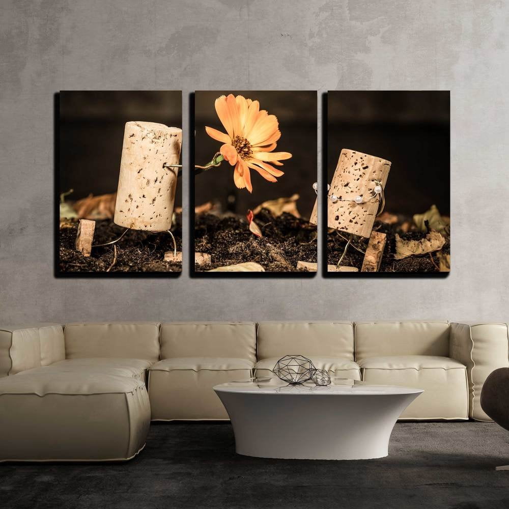 wall26 - 3 Piece Canvas Wall Art - Concept Floral Present to Woman ...