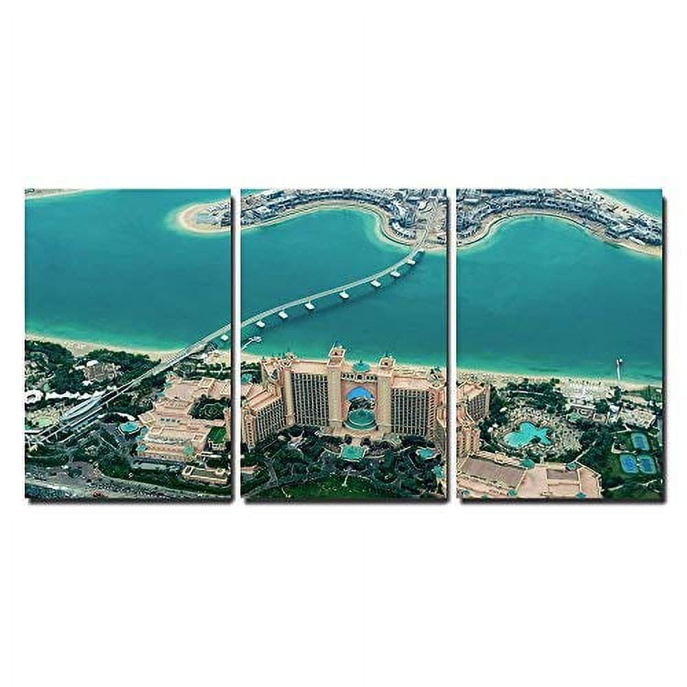 wall26 - 3 Piece Canvas Wall Art - Eagle Eye View of City,Dubai ...