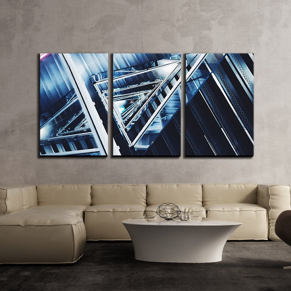 wall26 - 3 Piece Canvas Wall Art - Futuristic Technology Concept ...
