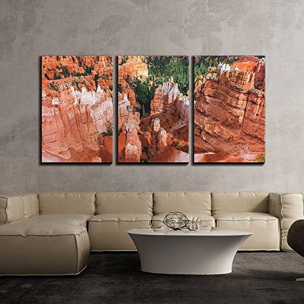 wall26 - 3 Piece Canvas Wall Art - Geological Formation with Canyon ...