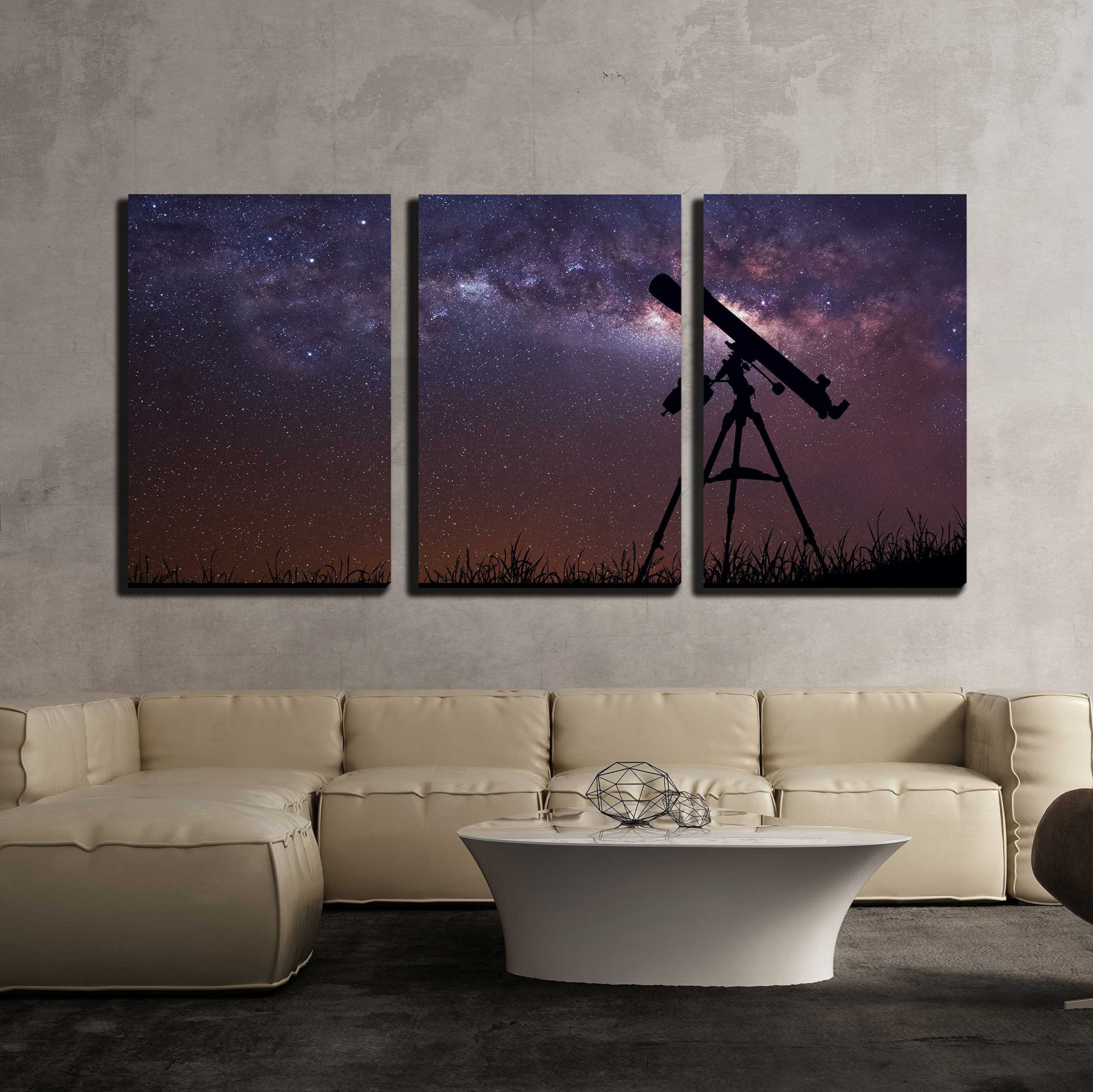 wall26 - 3 Piece Canvas Wall Art - Infinite Space Background with ...