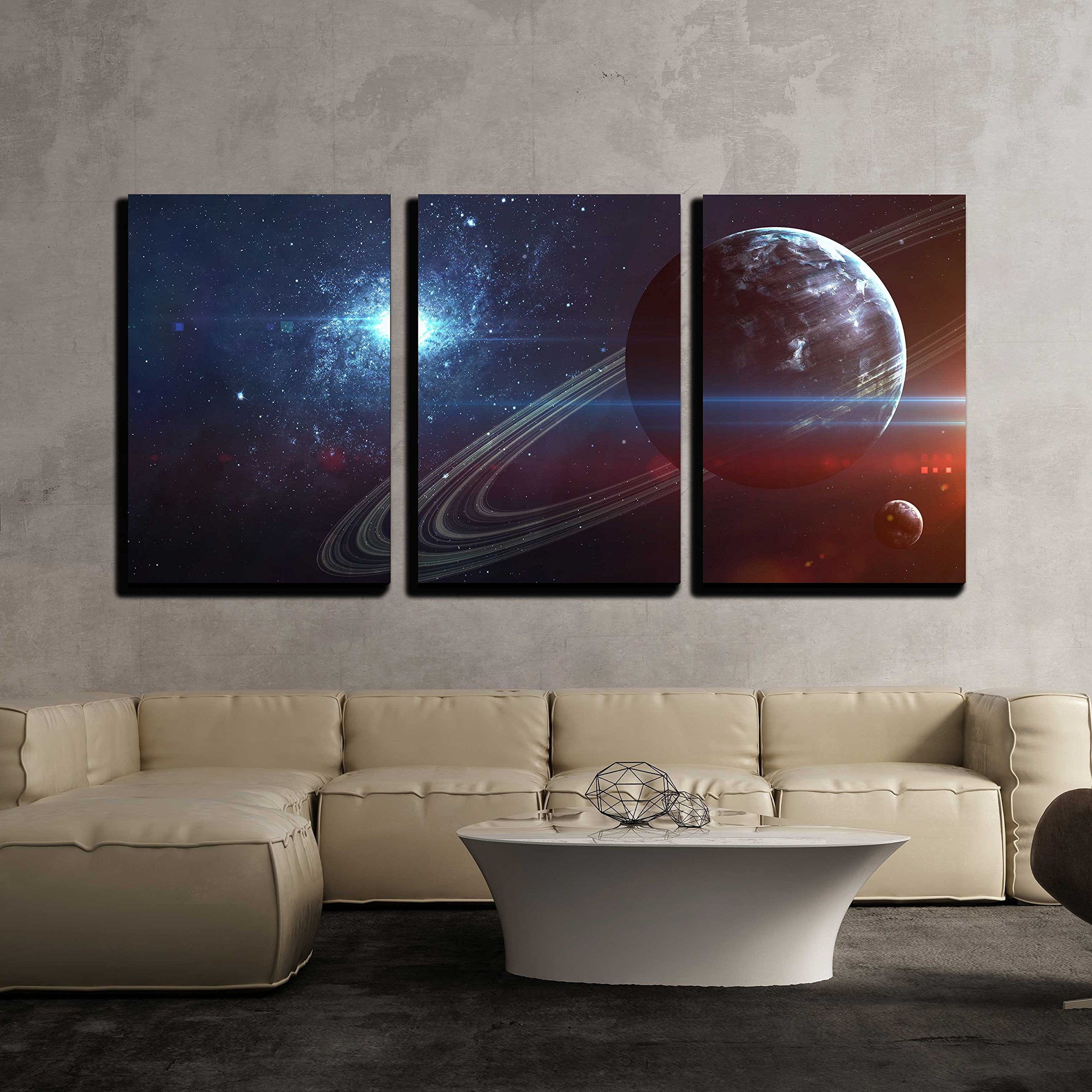 wall26 - 3 Piece Canvas Wall Art - Infinite Space Background with ...