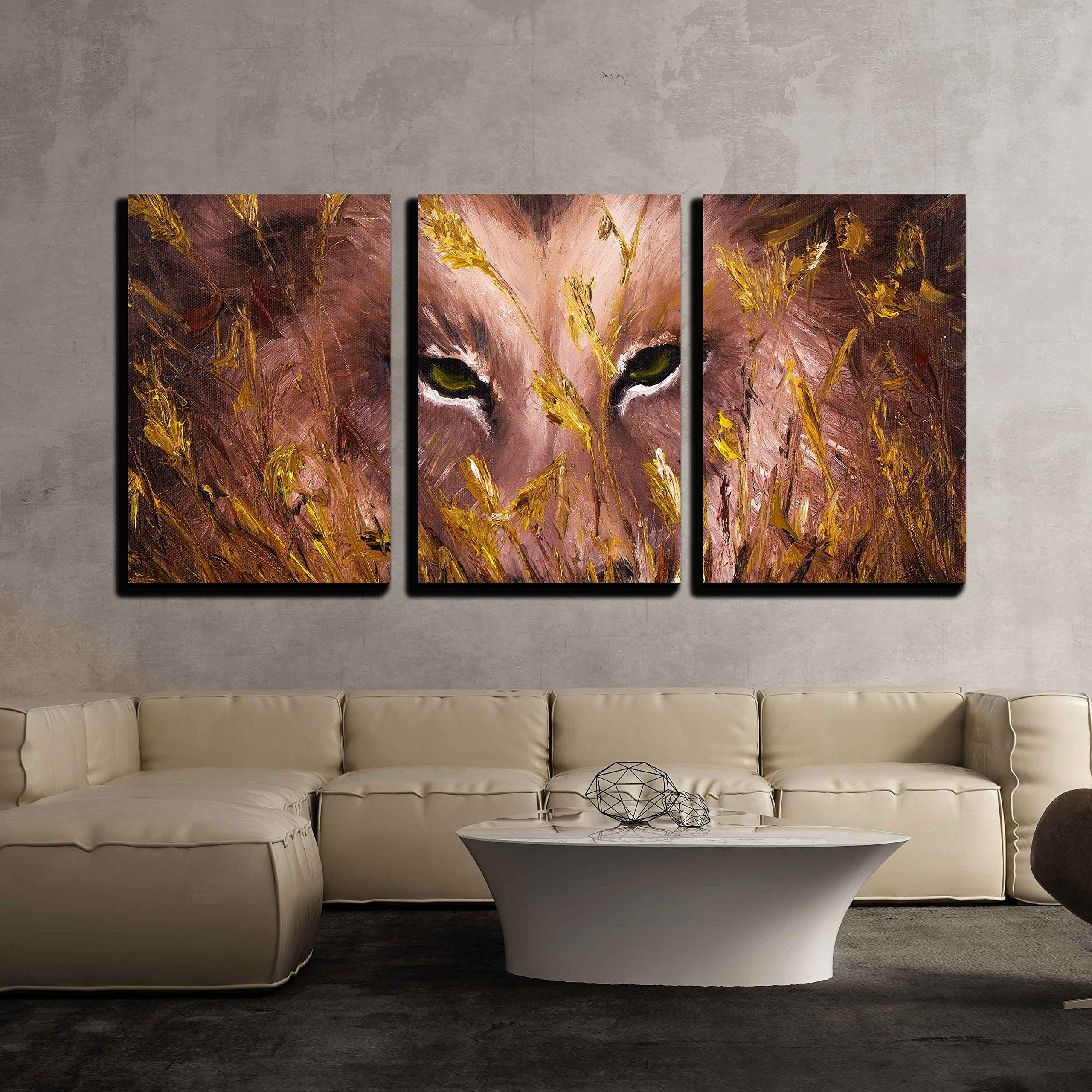 wall26 - 3 Piece Canvas Wall Art - Original Oil Painting Showing Deep ...