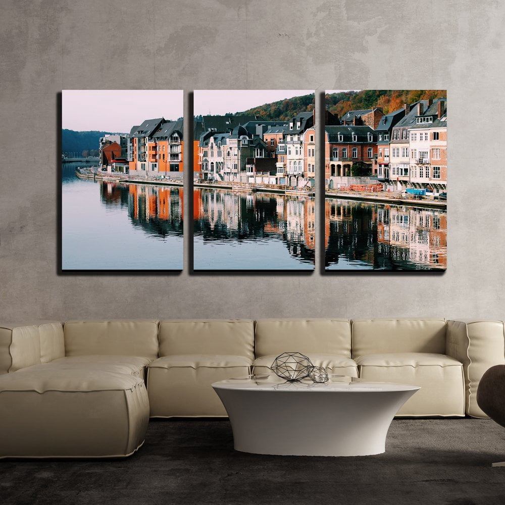 wall26 - 3 Piece Canvas Wall Art - The Reflection of Building in The ...