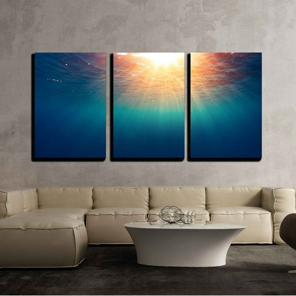 wall26 - 3 Piece Canvas Wall Art - Landscape with Mountain Surrounded ...