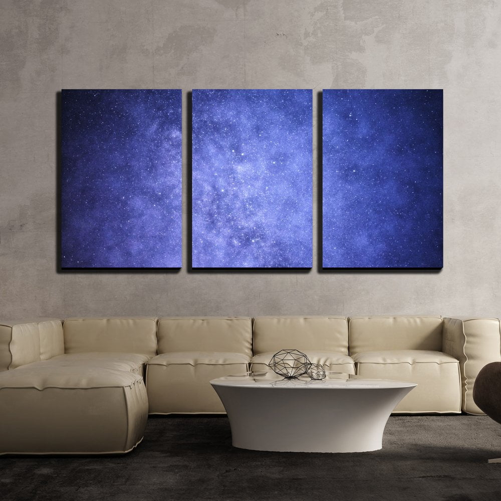 wall26 - 3 Piece Canvas Wall Art - Starry Night Concept - Modern Home ...