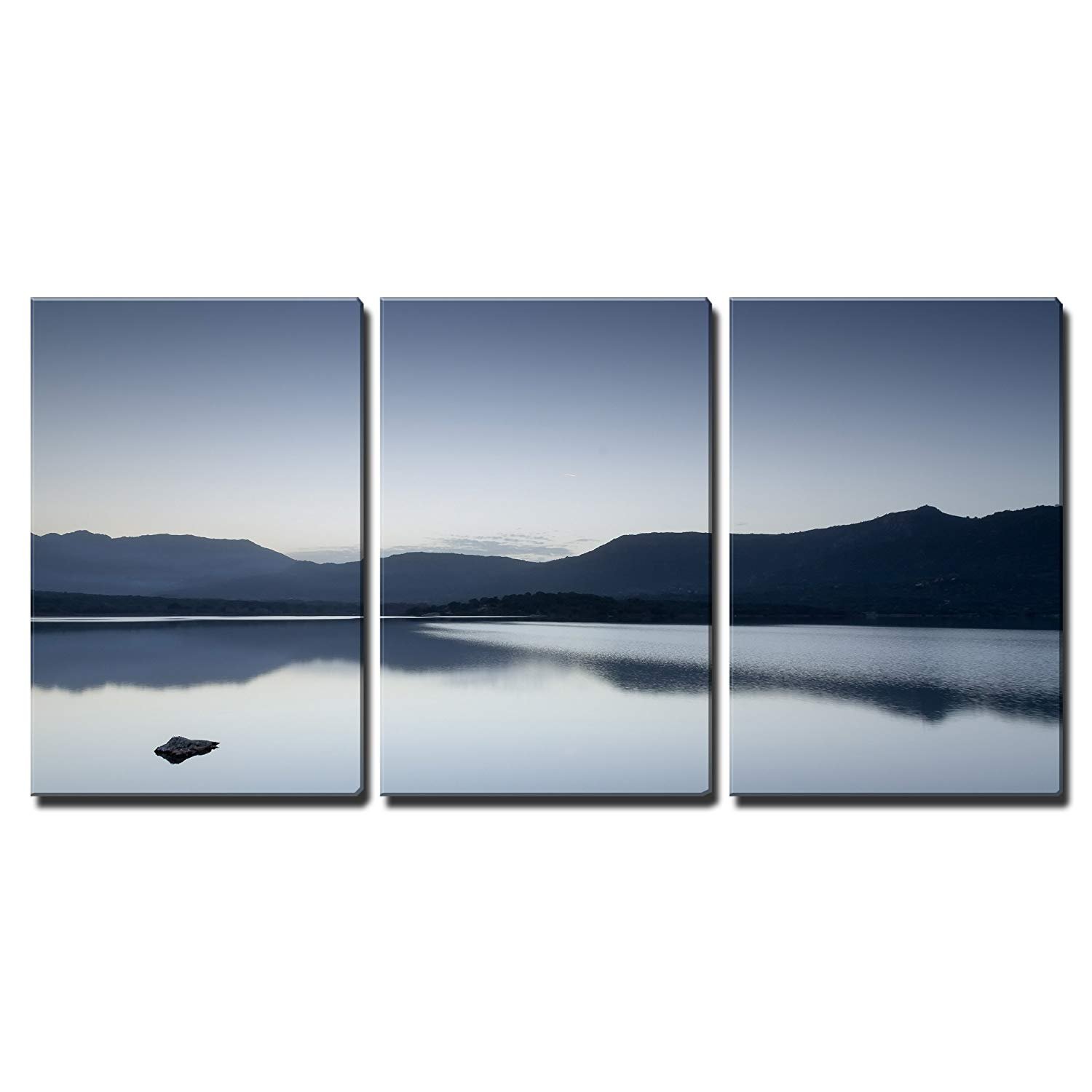 wall26 - 3 Piece Canvas Wall Art - Sunset Over Lac De Codole at Reginu ...