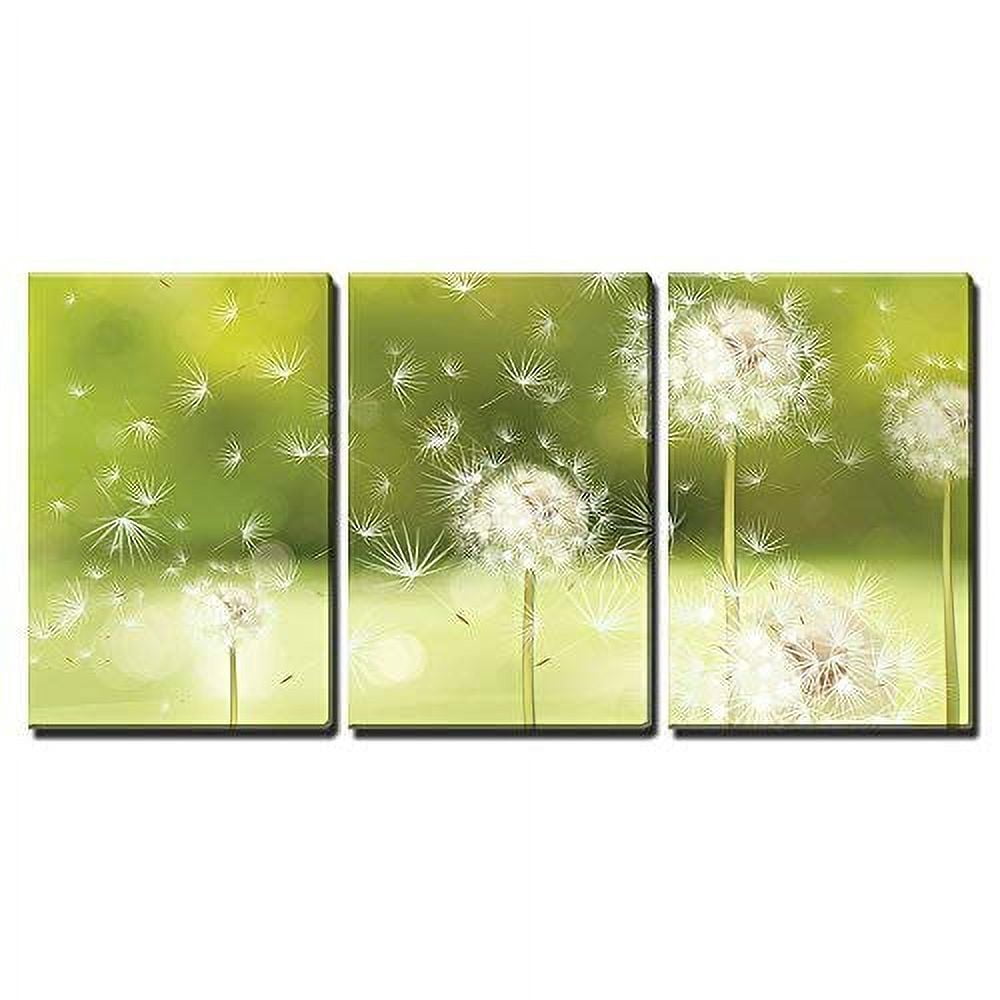 wall26 - 3 Piece Canvas Wall Art - Vector Spring Background with White ...