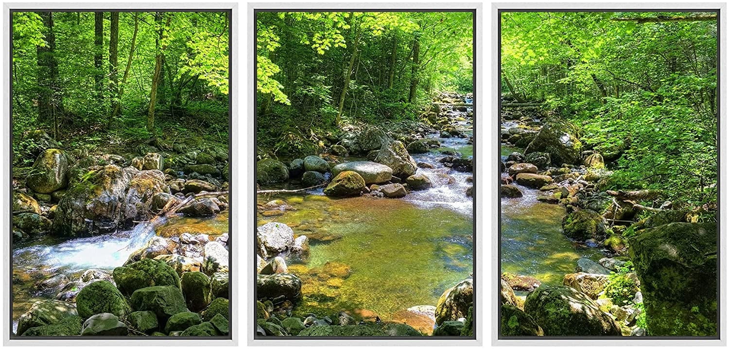 wall26 - 3 Piece Framed Canvas Wall Art - Beautiful Landscape/Scenery ...