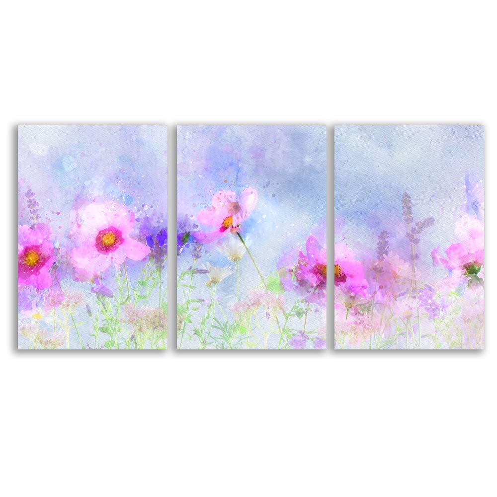 wall26 - 3 Plane Canvas Wall Art - Color Block Oil Painting Abstract ...