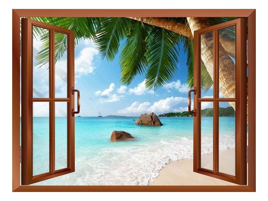 wall26 - ANSE Lazio Beach on Praslin Island in Seychelles Removable ...