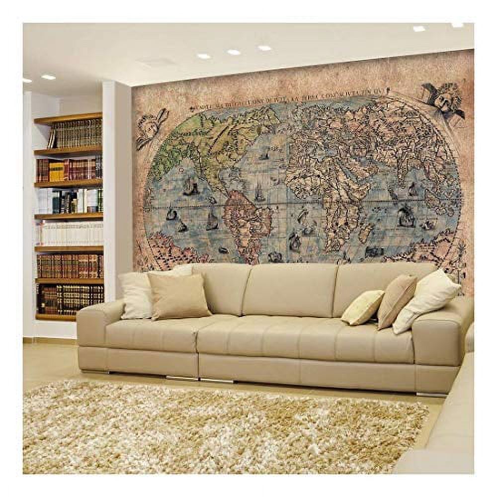 wall26 - Antique Map of The World - Complete with Sea Monster ...