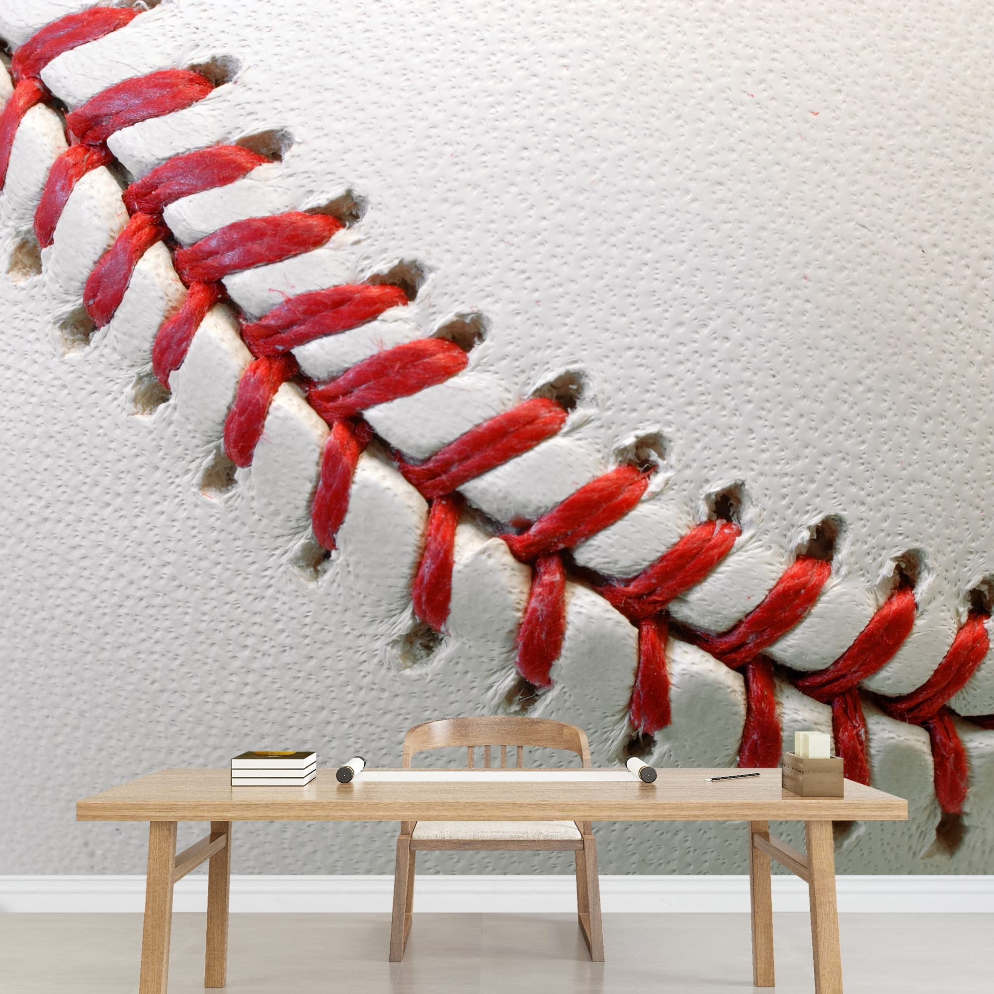 wall26 - Baseball Detail - Removable Wall Mural | Self-Adhesive Large ...