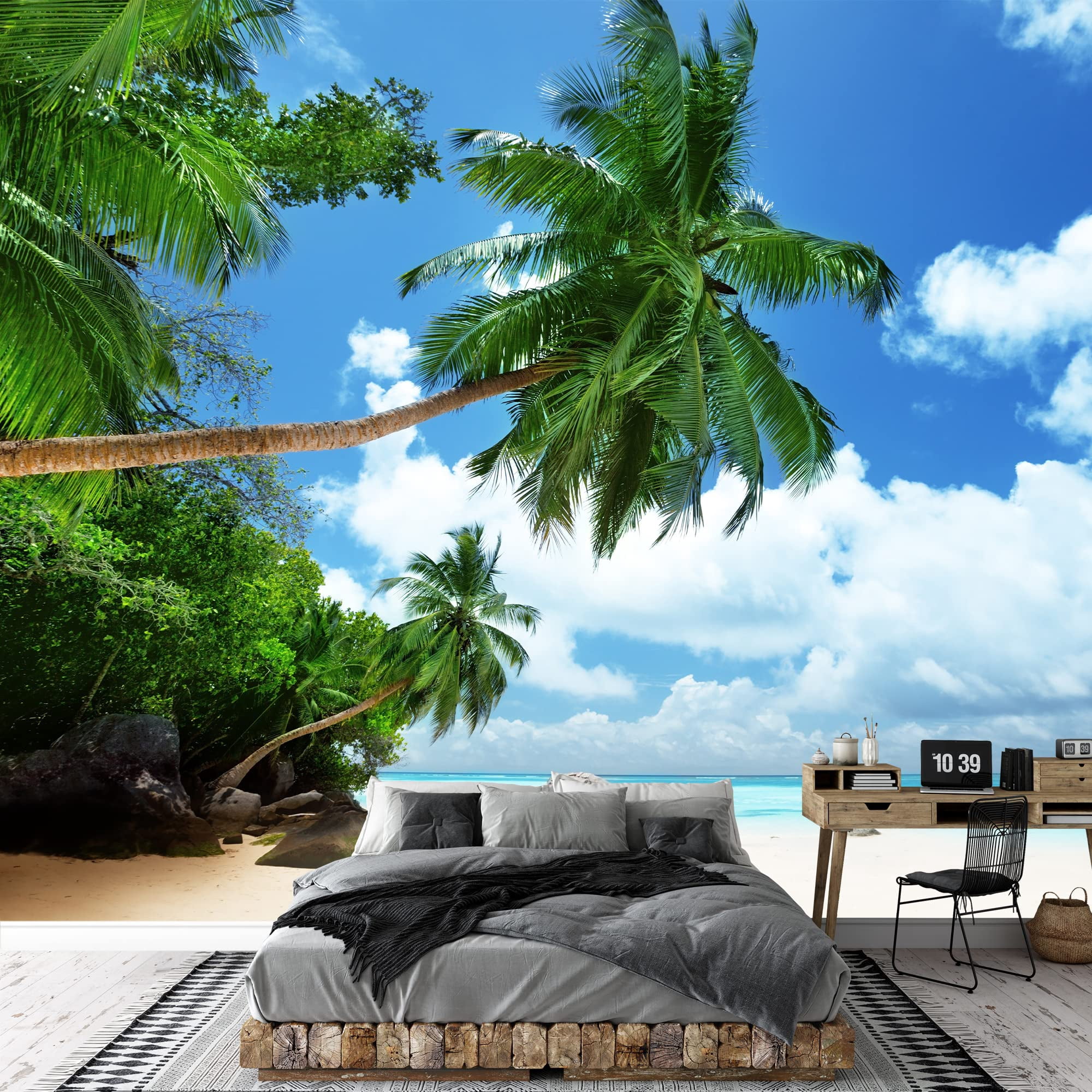 wall26 - Beach on Mahe Island in Seychelles - Removable Wall Mural ...