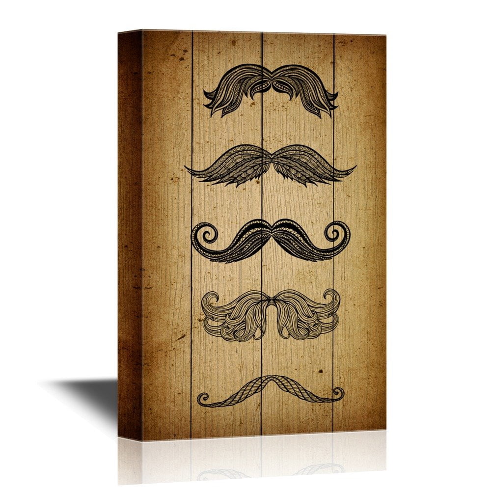 wall26 - Beard Art Canvas Wall Art - Different Types of Beards ...