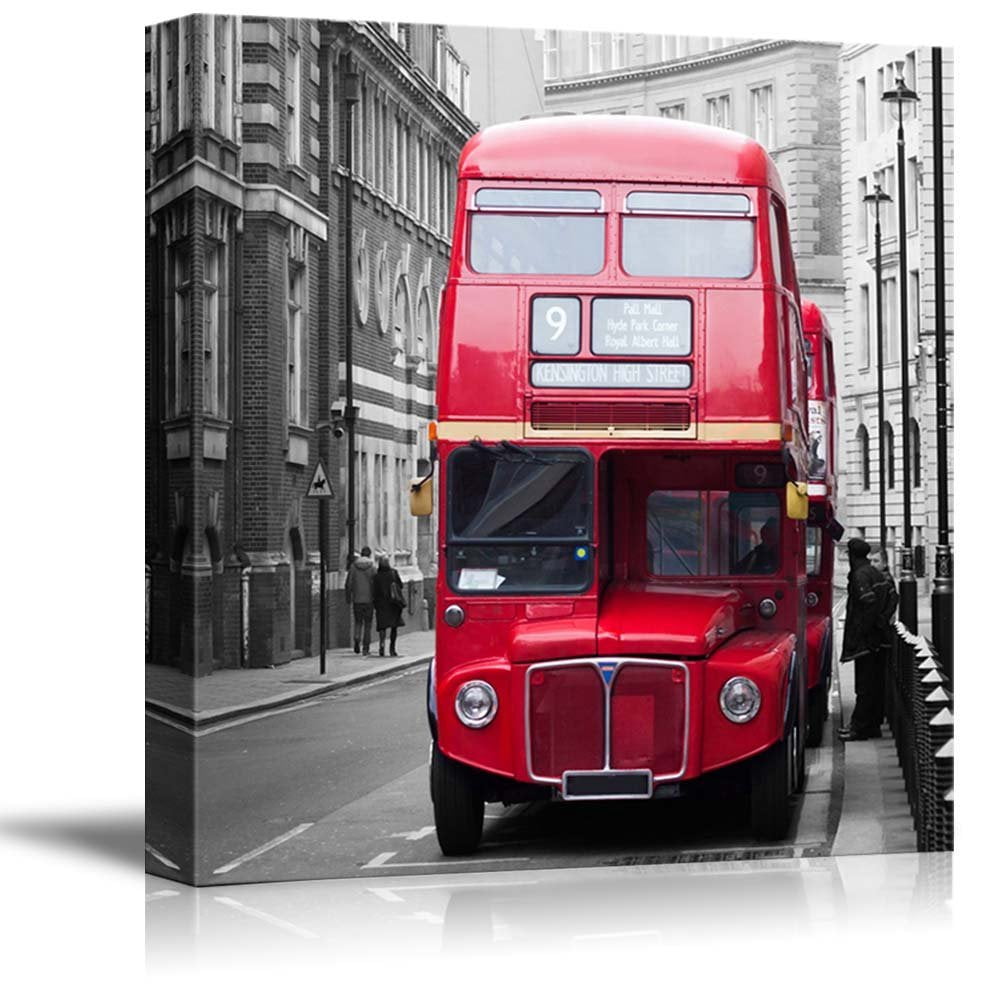 wall26 Black and White Photograph with Pop of Red on The Buses of ...
