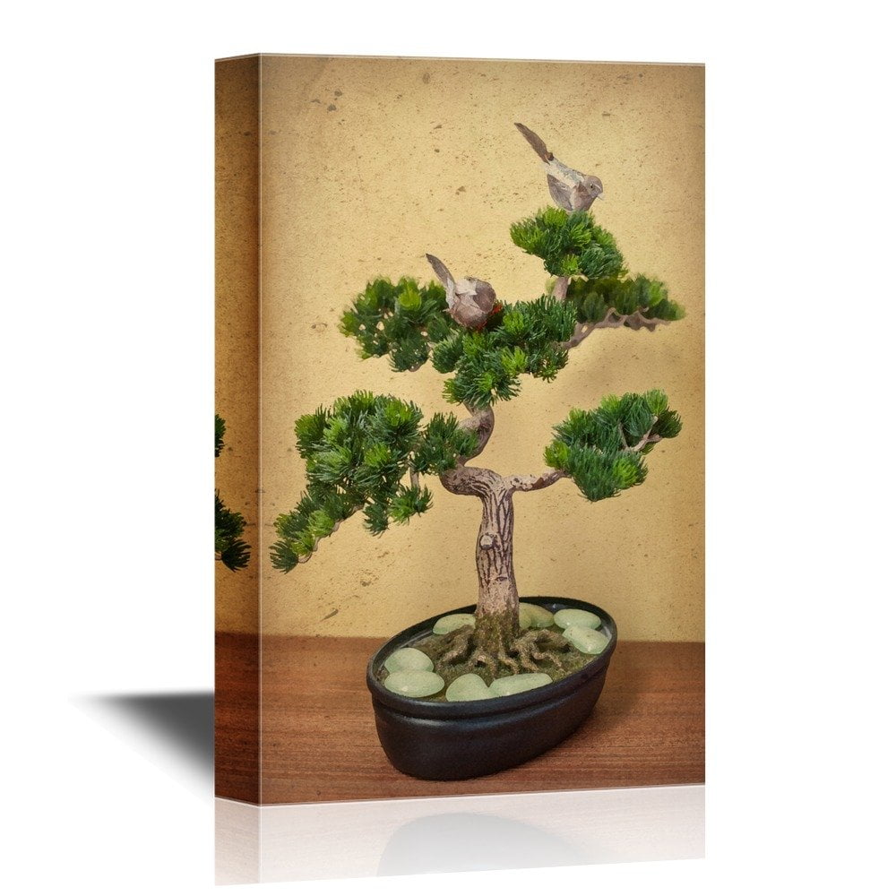 wall26 - Bonsai Canvas Wall Art - Bonsai with Miniature Pine Tree ...