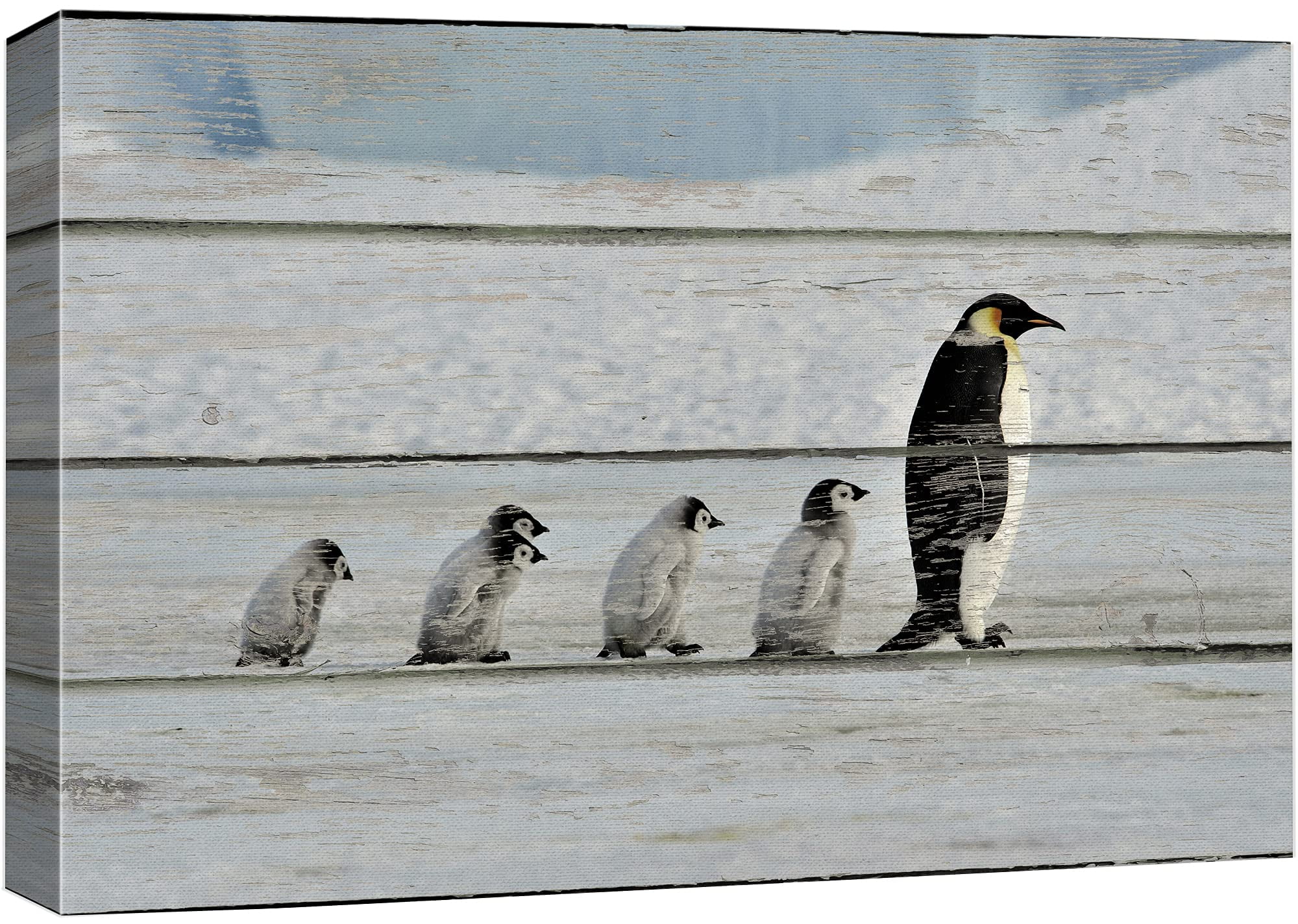 wall26 Canvas Print Wall Art Arctic Penguins Follow Mother Animals ...
