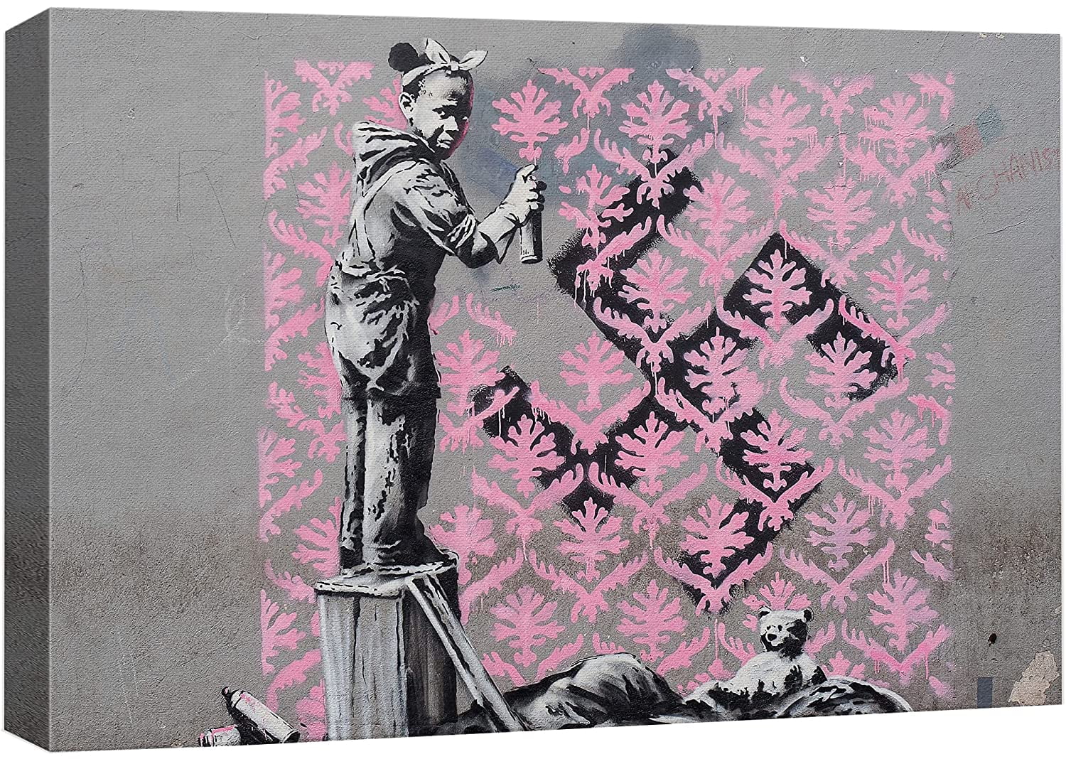 wall26 Canvas Print Wall Art Banksy England United Kingdom Woman Spray ...