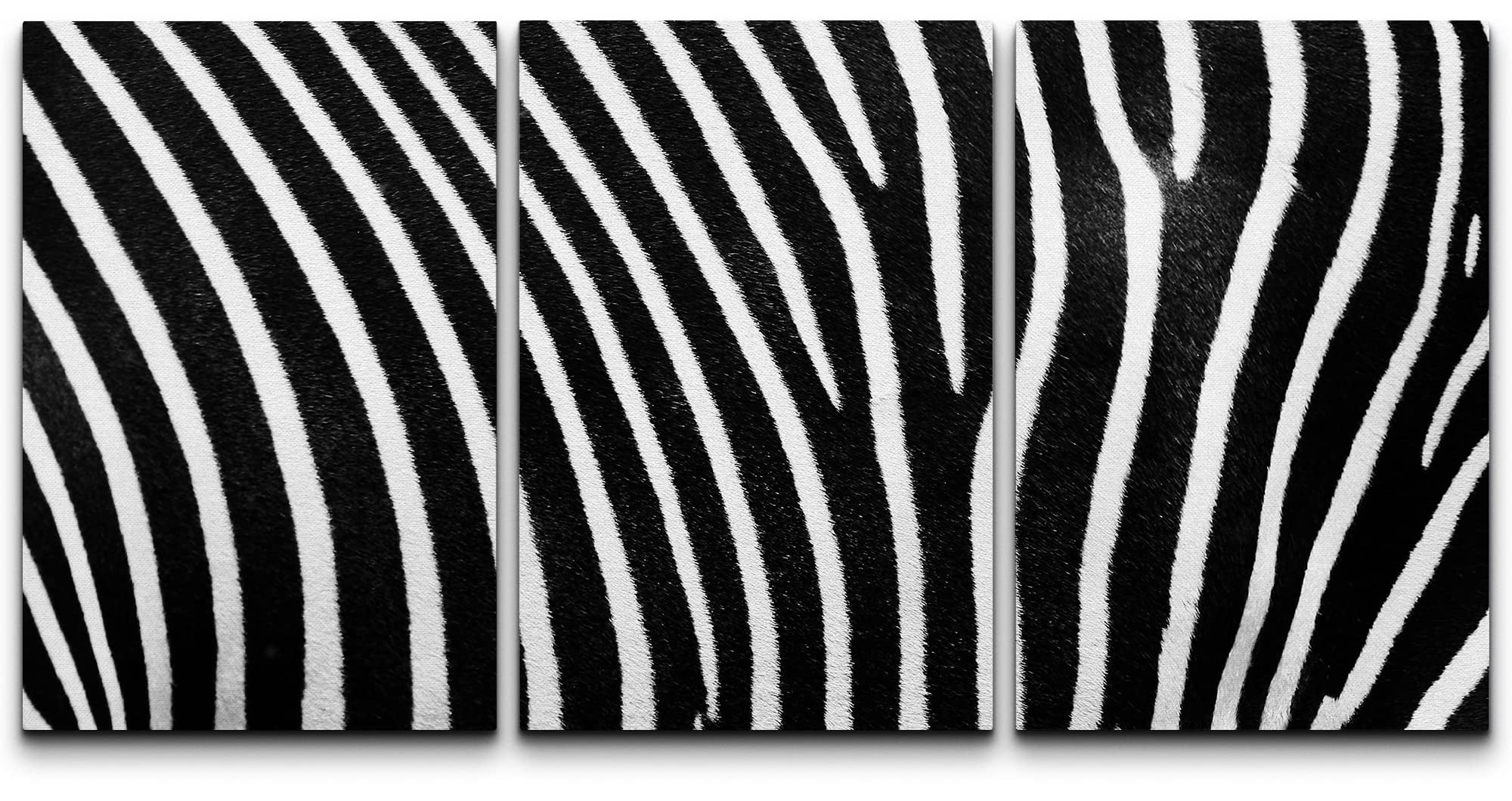 wall26 Canvas Print Wall Art Black & White Zebra Skin Stripe Pattern ...
