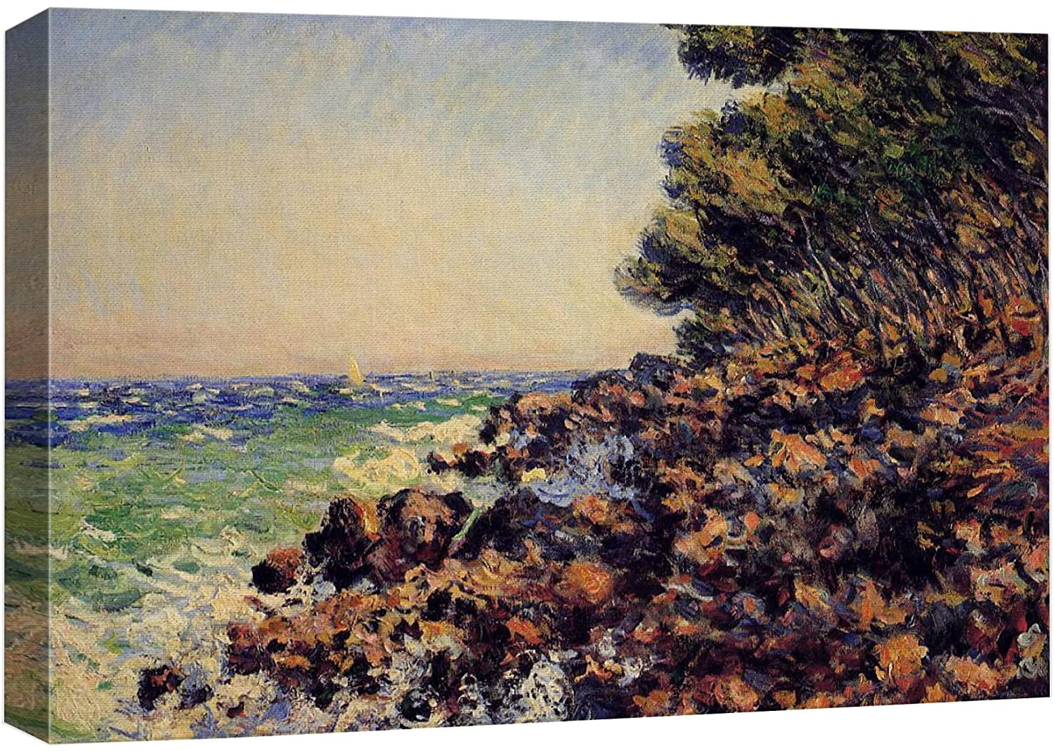 wall26 Canvas Print Wall Art Cap Martin Seascape Claude Monet Nature ...